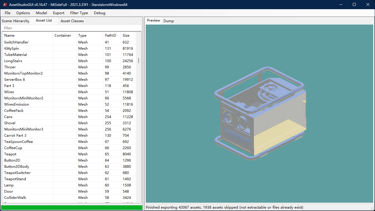 用AssetStudio获取Steam上Unity游戏资产_unity assetstudio-CSDN博客